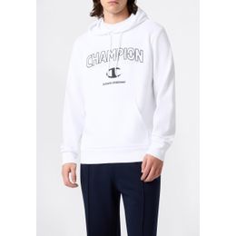 Kapuzensweatshirt Champion "Graphic Terry Hoodie", Herren, Gr. L, wht, Obermaterial: 55% Baumwolle, 45% Polyester, normal, Rundhals, Sweatshirts Kapuzensweatshirt, sportlicher Stil, f&uuml;r Erwachsene, Rundhalsausschnitt