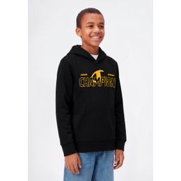 Kapuzensweatshirt Champion "Graphic Terry Hoodie", Jungen, Gr. XXL (176), nbk, Obermaterial: 54% Baumwolle, 46% Polyester, Sweatshirts Kapuzensweatshirt, f&uuml;r Kinder, sportlicher Stil, mit Kapuze, bequemer Schnitt