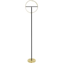 Eglo Stehlampe "CASTELPOTO Stehlampe - Stahl - LED - 2X8,8W - IP20", messing, geb&uuml;rstet, schwarz, 2, &Oslash; 40cm H: 180cm, 1 Stk., Leuchten, Standleuchte, Leselampe, Wohzimmer, Schlafzimmer, H180 x &Oslash;40 cm, Stehlampe