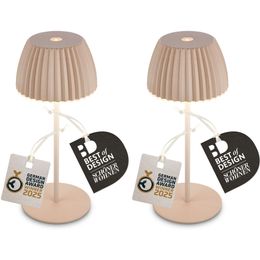 LED Au&szlig;en-Tischleuchte Briloner Leuchten "RIFFLE 7685021", beige, Leuchten, LED Au&szlig;en-Tischleuchte