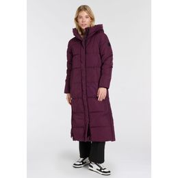 Steppmantel Icepeak "ADDIA", Damen, Gr. 44, lila (plum), Steppware, Obermaterial: 100% Polyester. Futter: 100% Polyester. Wattierung: 100% Polyester, Basic knielang, abgerundeter Saum mit Windstopper, M&auml;ntel Steppmantel, mit Kunstdaunenisolierung, mit Kapuze, wasserabweisend