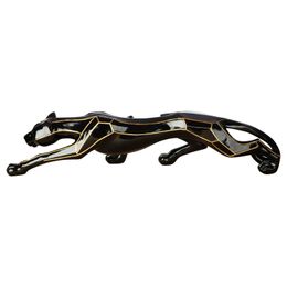 Tierfigur Gilde "Figur Gepard Cheetah", schwarz, B:74,5cm H:15cm T:12cm, Kunstharz, Dekofiguren, Tierfigur, verschiedene Gr&ouml;&szlig;en