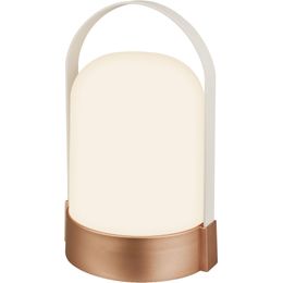Briloner Leuchten LED Tischleuchte "ASA BIG", bronze, wei&szlig;, 1, 1 Stk., Leuchten, 14,5x13,5x24 cm, Indoor/Outdoor, Balkon, Terrasse, Wohnzimmer, LED Tischleuchte