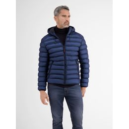 Steppjacke Lerros "Steppblouson mit Kapuze", Herren, Gr. S, blau (tiefblau), 100% Nylon, Jacken Steppjacke