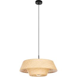 Eglo H&auml;ngeleuchte "Marford H&auml;ngelampe, Pendelleuchte Boho Japanisch, Esszimmerlampe, E27", schwarz, 1, &Oslash; 50cm H: 110cm, 1 Stk., Leuchten, H&auml;ngeleuchte - H110 x &Oslash;50 cm - schwarz - 1X60W exkl., H&auml;ngeleuchte