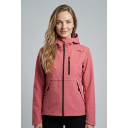 Softshelljacke Icepeak "BURNET", Damen, Gr. 40, pink, Obermaterial: 100% Polyester, Jacken Softshelljacke, f&uuml;r vielseitige Outdoor-Aktivit&auml;ten, wasserabweisend, atmungsaktiv