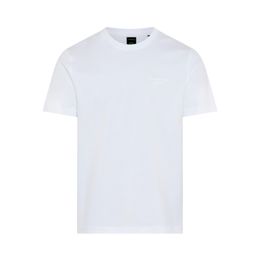 T-Shirt BOSS Green "Porsche Spirit 70 Capsule Collection", Herren, Gr. L, wei&szlig;100, Single Jersey, Obermaterial: 100% Baumwolle, unifarben, regular fit normal, Rundhals, abgesteppte Kante, Shirts T-Shirt, Premium Herrenmode Limited