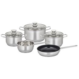 Topf-Set ELO "ELO Therm Topfset 5-teilig", silber (silberfarben), T&ouml;pfe, Topf-Set, Volumenskala