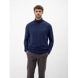 Rollkragenpullover Lerros "Herren Rollkragenpullover - l&auml;ssige Optik, w&auml;rmender", Herren, Gr. XXL, classic navy, 88% Wolle, 12% Kaschmir, ohne Ausschnitt, Pullover Rollkragenpullover
