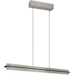 Trio LEUCHTEN LED Pendelleuchte "EMERSON, LED H&auml;ngeleuchte h&ouml;henverstellbar, 4-Stufen Touch Dimmer", nickel, 1, H: 150cm, 1 Stk., Leuchten, Lichtfarbe einstellbar 2700-5000K warm- bis kaltwei&szlig;, H&ouml;he max 150 cm, LED Pendelleuchte