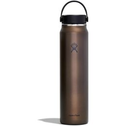 Isolierflasche Hydro Flask "40 OZ LIGHTWEIGHT WIDE FLEX CAP", schwarz (obsidian), H:31,24cm, Edelstahl, Trinkflaschen, Isolierflasche, TempShield️ doppelwandige Vakuumisolierung