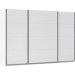 Schwebet&uuml;renschrank OTTO HOME "Kleiderschrank Schrank Garderobe AGORDO mit Dekor- oder Hochglanzfront", wei&szlig; (alpinwei&szlig;, griffleisten graumetallic), B:315cm H:229cm T:62cm, Holzwerkstoff, Schr&auml;nke, Schwebet&uuml;renschrank, in 4 Breiten und 2 H&ouml;hen MADE IN GERMANY