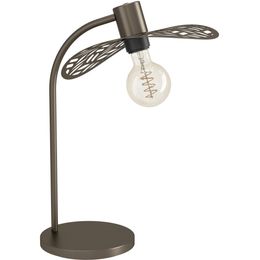 Eglo Tischleuchte "SWABY Tischlampe - Stahl - E27 - 1X60W - IP20", bronze, 1, H: 46,5cm, 1 Stk., Leuchten, L33,5 x B30 x H46,5 cm, Nachttischlampe, Leselampe, Nachttischleuchte, Tischleuchte