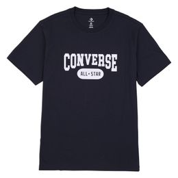 T-Shirt Converse "RETRO LOGO T-SHIRT", Herren, Gr. S, schwarz (Converse schwarz), Obermaterial: 100% Baumwolle, Shirts T-Shirt