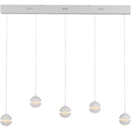 Sch&ouml;ner Wohnen Kollektion LED Pendelleuchte "LINI", wei&szlig;, 5, H: 22cm, 1 Stk., SCH&Ouml;NER WOHNEN-KOLLEKTION, Leuchten, SCH&Ouml;NER WOHNEN Kollektion, 3-Stufen Dimmer, Comfort-Lift, LED Pendelleuchte