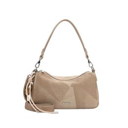 Beuteltasche Tamaris "Beutel TAS Karen", Damen, Gr. B/H/T: 27cm x 17cm x 10cm 0, beige (sand 420), Polyurethan, Taschen Beuteltasche