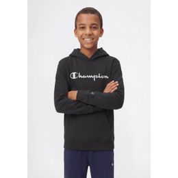 Kapuzensweatshirt Champion "ICONS TONAL Hoodie with Large Logo", Jungen, Gr. L (152/158), chr, Obermaterial: 73% Baumwolle, 27% Polyester, Sweatshirts Kapuzensweatshirt, f&uuml;r Kinder, mit Kapuze, sportlicher Stil