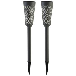Gartenleuchte Luxform "Luxform Solar Torch Swansea", schwarz, B:9cm H:5,6cm L:9cm, Leuchten, Gartenleuchte, LED-Gartenleuchte, Solarenergie, IP46