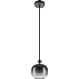 Eglo H&auml;ngeleuchte "OILELLA Pendellampe - Stahl - E27 - 1X40W - IP20", schwarz, messing, 1, &Oslash; 19cm H: 110cm, 1 Stk., Leuchten, H&auml;ngelampe, Deckenlampe, Wohnzimmer, Esszimmer, H110 x &Oslash;19 cm, H&auml;ngeleuchte