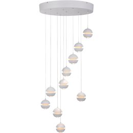 Sch&ouml;ner Wohnen Kollektion LED Pendelleuchte "LINI", wei&szlig;, 10, &Oslash; 55cm H: 22cm, 1 Stk., SCH&Ouml;NER WOHNEN-KOLLEKTION, Leuchten, SCH&Ouml;NER WOHNEN Kollektion, 3-Stufen Dimmer, Comfort-Lift, LED Pendelleuchte