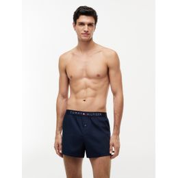 Boxershorts, Herren, Gr. XXL (56), navy blazer, Webqualit&auml;t, Obermaterial: 100% Baumwolle, Tommy Hilfiger Underwear, bequem, Unterhosen Boxershorts, elastischer Bund
