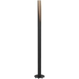 Eglo Stehlampe "Barbotto Stehlampe, Stahl und Holz, Wohnzimmerlampe, Standleuchte", schwarz, 1, &Oslash; 6cm H: 136,5cm, 1 Stk., Leuchten, Stehleuchte - H136,5 x &Oslash;6 cm - schwarz, braun - 1X4,5W inkl., Stehlampe