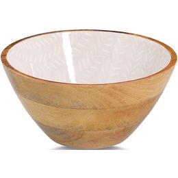 Schale zeller PRESENT "Mangoholz, beige", beige, H:12cm &Oslash;:25cm, Massivholz, Sch&uuml;sseln, Schale, hochwertiges nat&uuml;rliches Material