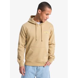 Kapuzensweatshirt Quiksilver "SCREEN HOODY FRONT & BACK", Herren, Gr. L (52), khaki, Obermaterial: 60% Baumwolle, 40% Polyester, Sweatshirts Kapuzensweatshirt