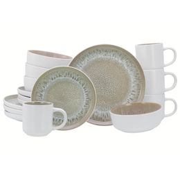 Kombiservice Creatable "Nordic Fjord, Service 16-tlg.", sand, 16, Steinzeug, Geschirr-Sets, Kombiservice, Reaktive Glasur, Einzigartiger Look
