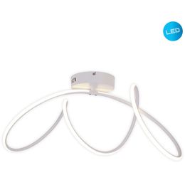 N&auml;ve N&Auml;VE LED Deckenleuchte "Odrive", wei&szlig;, 1, H: 30cm, 1 Stk., Leuchten, schleifen&auml;hnlich geschwungene Leuchtstreifen, wei&szlig;, L: 67cm, H: 30cm, LED Deckenleuchte