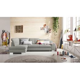 Ecksofa "SO 1200 inkl. Sitztiefen- & R&uuml;ckenverstellung f&uuml;r hohen Sitzkomfort", grau (hellgrau gba 9), B:292cm H:89cm T:212cm, 100% Polyester, SET ONE BY Musterring, Sofas, Ecksofa, wahlweise mit Bettfunktion, L-Form
