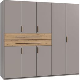 Dreht&uuml;renschrank wimex "Digit Kleiderschrank wahlweise mit oder ohne Spiegel", saharagrau, griffe und absetzungen artisan eiche nachbildung, B:225cm H:208cm T:58cm, Holzwerkstoff, Schr&auml;nke, Dreht&uuml;renschrank, erh&auml;ltlich in den Breiten 225cm oder 270cm (mit 8 oder 10 T&uuml;ren)