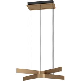 Eglo H&auml;ngeleuchte "FOLCINO-Z Pendellampe - Alu, Stahl - LED - 2X18W - IP20", bronze, schwarz, 2, H: 110cm, 1 Stk., Leuchten, H&auml;ngelampe, Deckenlampe, Wohnzimmer, Esszimmer, L64 x B43,5 x H110 cm, H&auml;ngeleuchte