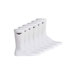 Kurzsocken Emporio Armani "Socken SPORTY SPONGE 6P 6er Pack", Herren, Gr. 39-46, wei&szlig;, Obermaterial: 85% Baumwolle CO. 13% Polyamid PA. 2% Elasthan EL., Socken Kurzsocken