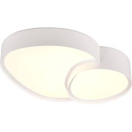 Trio LEUCHTEN LED Deckenleuchte "RISE, LED Deckenlampe 21W 2400 Lumen warmwei&szlig; bis kaltwei&szlig; 2700-6500K", wei&szlig; (wei&szlig; matt), 1, H: 11,5cm, 1 Stk., Leuchten, Fernbedienung dimmbar Memoryfunktion Nachtlicht CCT Lichtfarbe w&auml;hlbar, LED Deckenleuchte