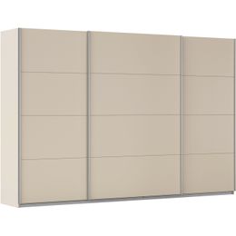 Schwebet&uuml;renschrank OTTO HOME "Kleiderschrank Schrank Garderobe AGORDO mit Dekor- oder Hochglanzfront", beige (beige (champagner), griffleisten alufarbig), B:315cm H:229cm T:62cm, Holzwerkstoff, Schr&auml;nke, Schwebet&uuml;renschrank, in 4 Breiten und 2 H&ouml;hen MADE IN GERMANY