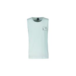 Muskelshirt Lerros "Tanktop mit Brustprint", Herren, Gr. 4XL, blau (tinted aqua), 100% Baumwolle, Shirts Muskelshirt