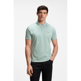 Poloshirt BOSS Green "Porsche Spirit 70 Capsule Collection", Herren, Gr. XL, open gr&uuml;n357, Jersey, Obermaterial: 100% Baumwolle, unifarben, regular fit normal, Flachstrickb&uuml;ndchen, Shirts Poloshirt, Premium Herrenmode Innovative Geruchskontroll-Technologie HEIQ MINT