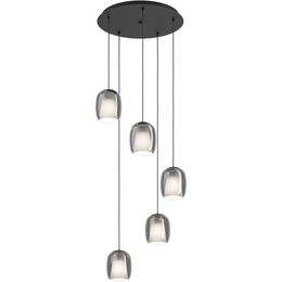 Eglo H&auml;ngeleuchte "CIAMPINO Pendellampe - Stahl - E27 - 5X28W - IP20", schwarz, 5, &Oslash; 54cm H: 150cm, 1 Stk., Leuchten, H&auml;ngelampe, Deckenlampe, Wohnzimmer, Esszimmer, H150 x &Oslash;54 cm, H&auml;ngeleuchte