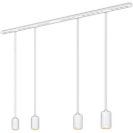 Briloner Leuchten Schienensystem-Sets "RAIL", wei&szlig; matt, &Oslash; 5,5cm H: 141cm, 7 Stk., Leuchten, Schienensystem Rail 1,5 m Wei&szlig; max. 9W Decke Wohnzimmer B&uuml;ro K&uuml;che, Schienensystem-Sets