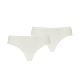 Brasilslip Puma "Puma WOMEN MICROFIBER BRAZILIAN BRIEFS", Damen, Gr. L, warm wei&szlig;, Single Jersey, Obermaterial: 70% Polyamid, 30% Elasthan, k&ouml;rpernah, Unterhosen Brasilslip, nahtlose R&auml;nder f&uuml;r eine unsichtbare Passform