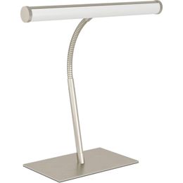 Eglo Tischleuchte "RICCIONE Tischlampe - Stahl, Alu - LED - 1X5W - IP20", nickel, matt, 1, H: 39,5cm, 1 Stk., Leuchten, Nachttischlampe, Schreibtischleuchte, Leselampe, L30 x B19 x H39,5 cm, Tischleuchte