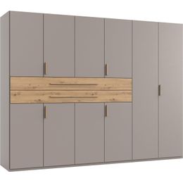 Dreht&uuml;renschrank wimex "Digit Kleiderschrank wahlweise mit oder ohne Spiegel", saharagrau, griffe und absetzungen artisan eiche nachbildung, B:270cm H:208cm T:58cm, Holzwerkstoff, Schr&auml;nke, Dreht&uuml;renschrank, erh&auml;ltlich in den Breiten 225cm oder 270cm (mit 8 oder 10 T&uuml;ren)