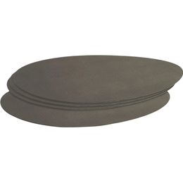 Platzset Leonardo "GOCCE, oval, 34 x 48 cm, 4er-Set", grau, B:48cm H:0,1mm L:34cm, Obermaterial: 100% Kunststoff, Platzsets, Platzset, beidseitig verwendbar, mit unterschiedlichen Farben auf jeder Seite