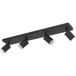 Eglo Deckenleuchte "MELITELLO-Z Spotlampe - Alu, Stahl - LED - 4X3,7W - IP20", schwarz, 4, H: 8cm, 1 Stk., Leuchten, Wandleuchte, Wandspot, schwenkbar, Strahler, L68 x B10,5 x H8 cm, Deckenleuchte