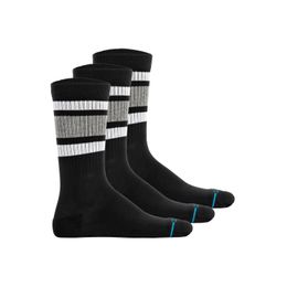 Kurzsocken Stance "Socken Boyd ST 3er Pack", Damen, Gr. 43-47, schwarz, Obermaterial: 70% Baumwolle CO. 19% Polyester PES. 9% Nylon NY. 2% Elasthan EL., Socken Kurzsocken