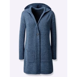 Strickjacke Classic Basics, Damen, Gr. 44, rauchblau, bleu, meliert, 100% Polyacryl, meliert, Strickjacken Strickjacke