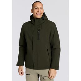 Outdoorjacke Killtec "KOW 90 MN JCKT", Herren, Gr. XXL, gr&uuml;n (dunkeloliv), Obermaterial: 100% Polyester. Futter: 100% Polyester. Wattierung: 100% Polyester, Jacken Outdoorjacke, mit verschwei&szlig;ten N&auml;hten, mit verstellbarer und abnehmbarer Kapuze
