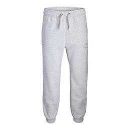 Jack & Jones Sweathose JACK & JONES "JPSTKANE BLEECKER SWEAT PANTS BF", Herren, Gr. S, N-Gr, hellwei&szlig; detail:melange, Web, Obermaterial: 70% Baumwolle, 30% Polyester, meliert, relaxed fit, Hosen Sweathose