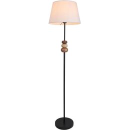 N&auml;ve N&Auml;VE Stehlampe "Elina", schwarz, 1, &Oslash; 38cm H: 155cm, 1 Stk., Leuchten, H: 155cm, Textilschirm wei&szlig;, E27 max. 40W, Zuleitung 180cm schwarz, Stehlampe